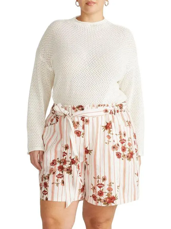 Universal Standard Positano Cotton Pointelle Sweater - White
