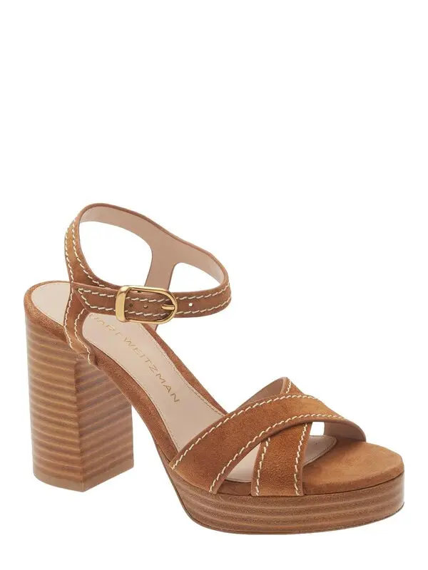 STUART WEITZMAN Dayna Platform Sandal - Doe