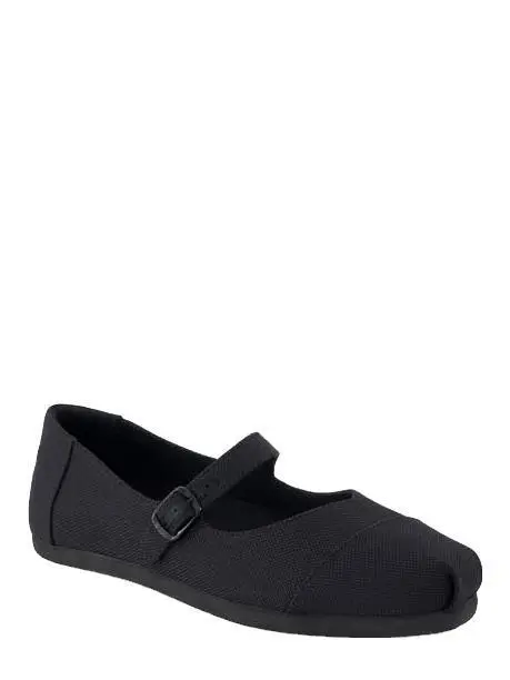 Toms Alp Mary Jane Flat - Black