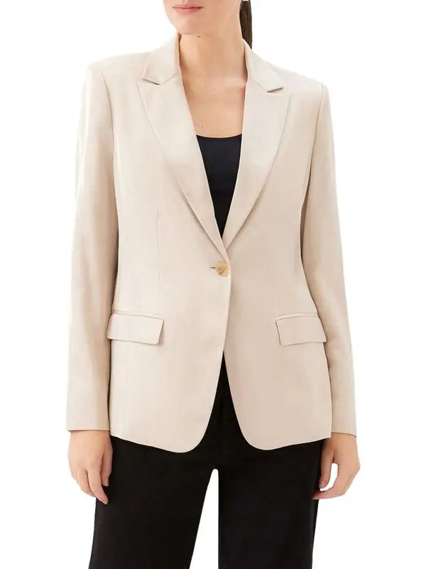 Karen Kane Satin Blazer - Khaki