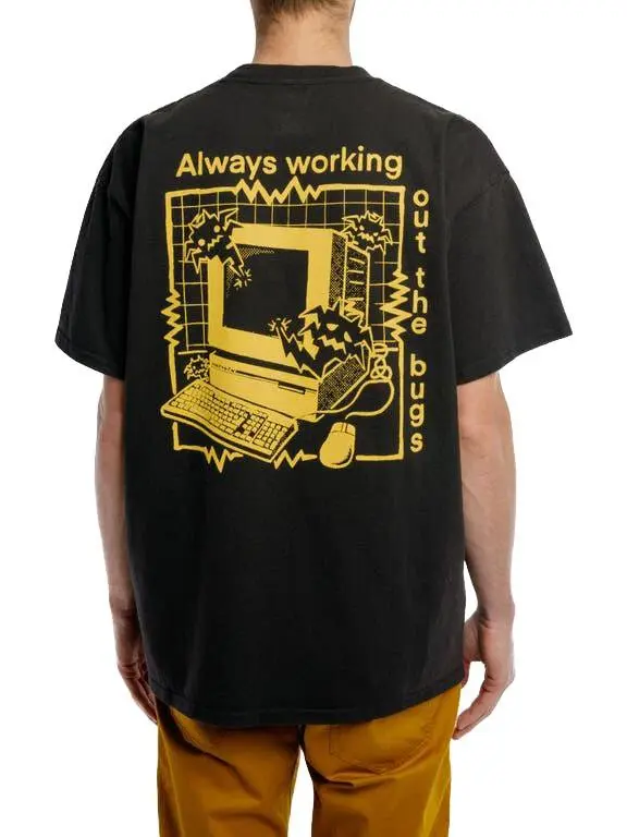 VARDAGEN Heavyweight Cotton Graphic T-shirt - Black