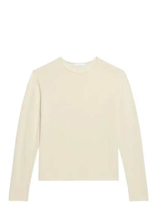 Helmut Lang Long Sleeve Textured T-shirt - Ivory