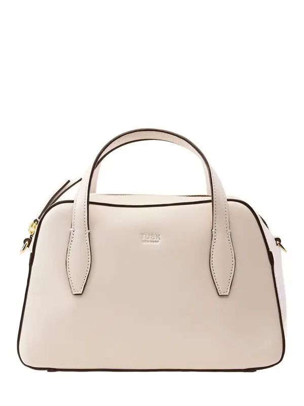 TUSK Labu Mini Satchel In Japanese Smooth Calfskin - Ivory