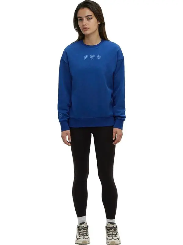TENTREE Haiti Embroidery Relaxed Crewneck Sweatshirt - Nightfall/high Tide