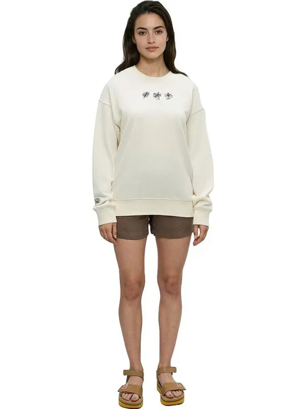 TENTREE Haiti Embroidery Relaxed Crewneck Sweatshirt - Undyed/graphite