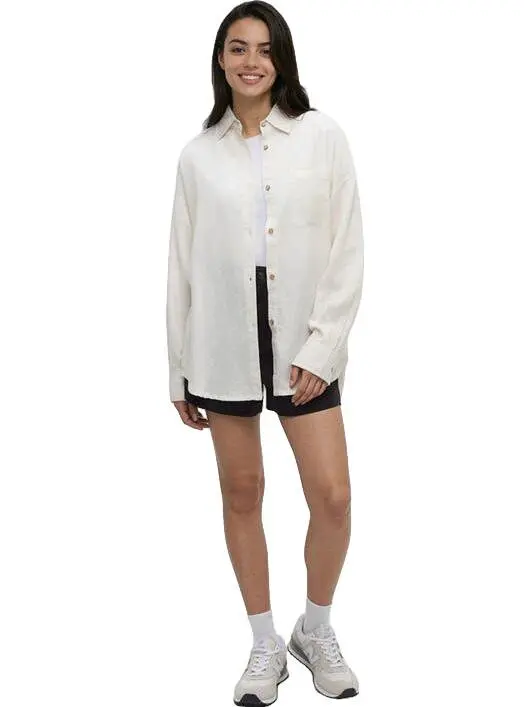 TENTREE West End Oversized Hemp And Tencel Shirt - Undyed