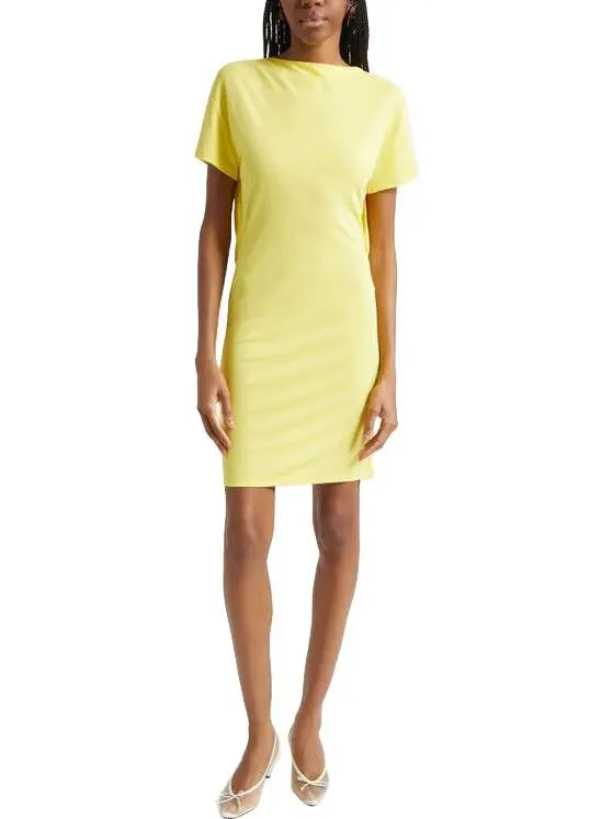 Jacquemus La Robe Mistral Plunge Back Jersey Minidress - Yellow