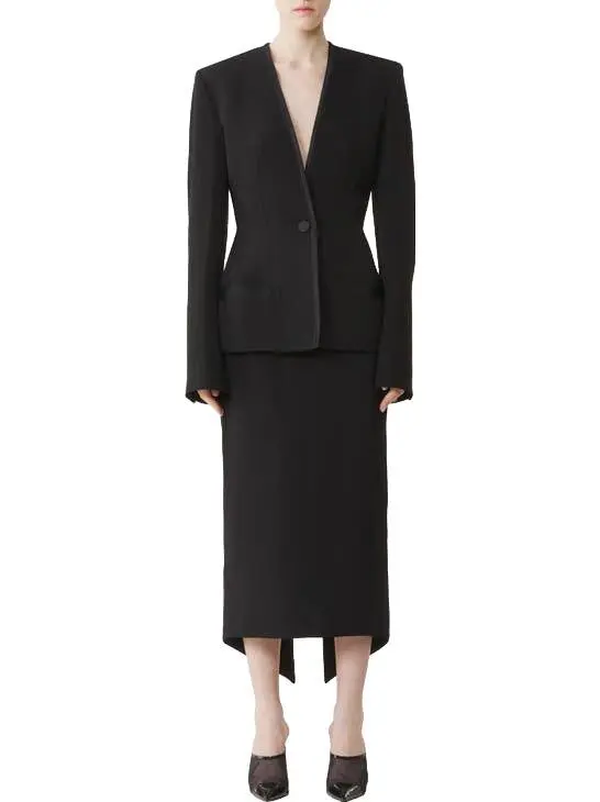 LANVIN Silk And Viscose Open-back Jacket - Black