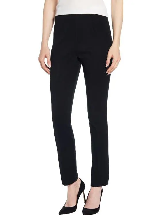 Ming Wang Straight-leg Knit Pants - Black