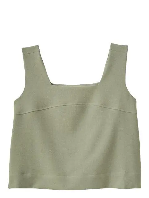 CARTOLINA James Pebbled Crepe Tank - Moss