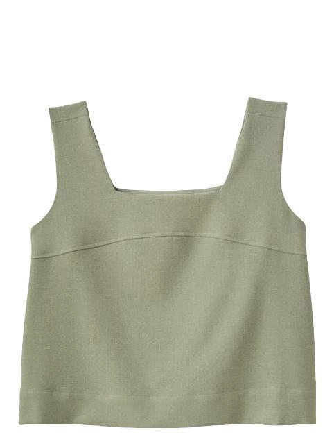 CARTOLINA James Pebbled Crepe Tank - Moss