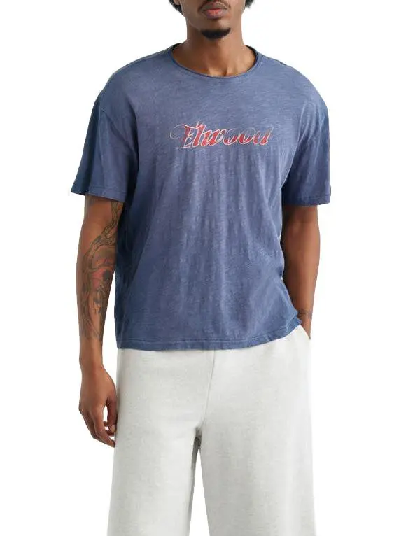 ELWOOD Cotton Graphic T-shirt - Blue