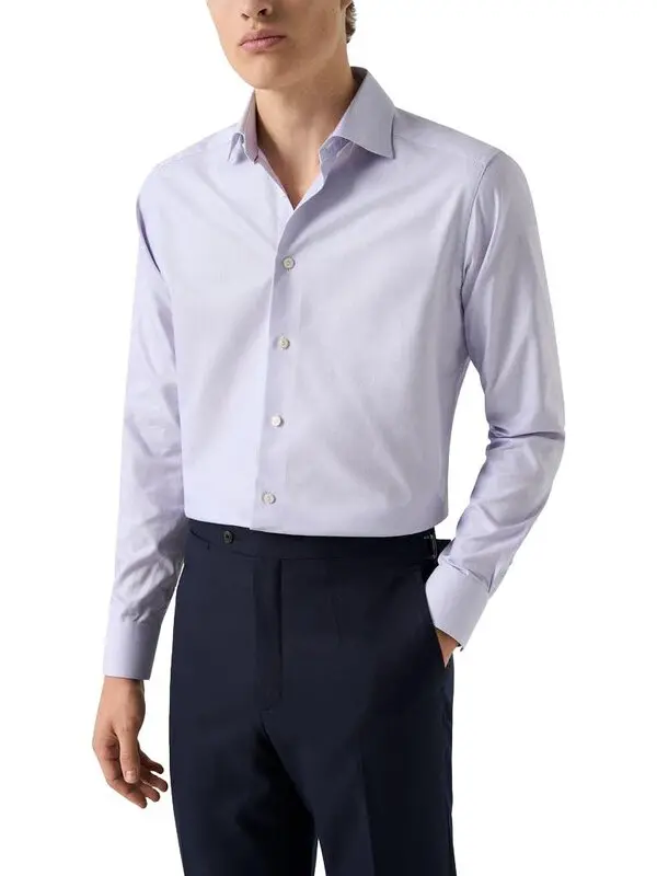 Eton Contemporary Fit Dobby Dress Shirt - Medium Pink