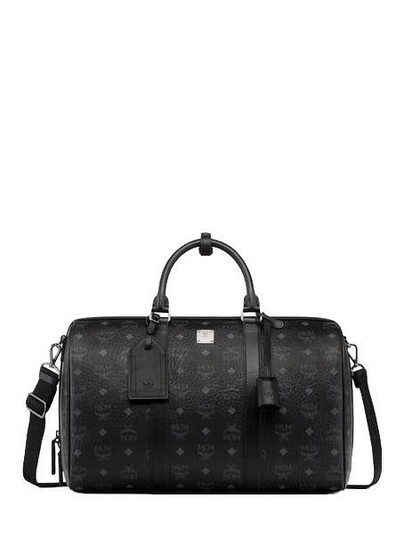 Mcm Ottomar Weekender Bag In Visetos Monogram Canvas - Black