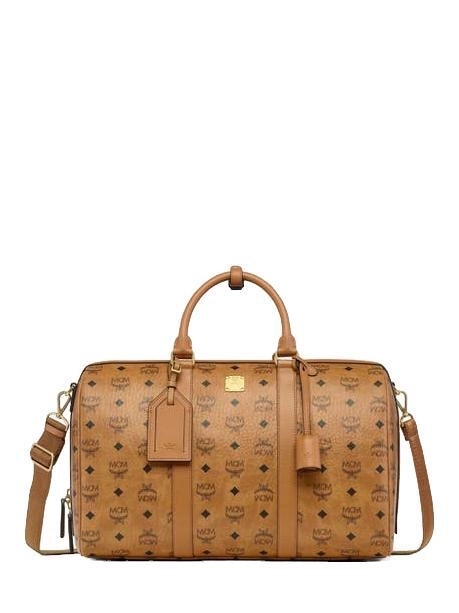 Mcm Ottomar Weekender Bag In Visetos Monogram Canvas - Cognac