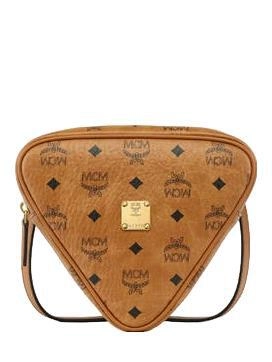 Mcm Visetos Monogram Tambourine Pouch - Cognac