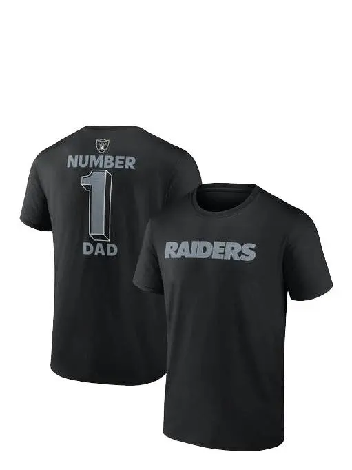 LOGO ATHLETIC Las Vegas Raiders #1 Dad Jersey T-shirt - Black