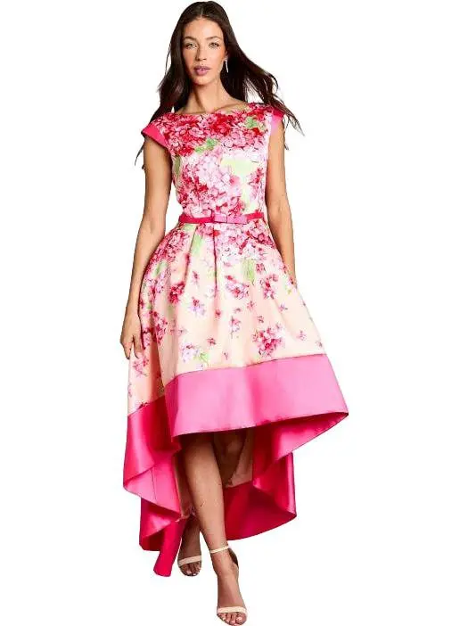 Coast Floral Printed Twill Midi Dress - Blush