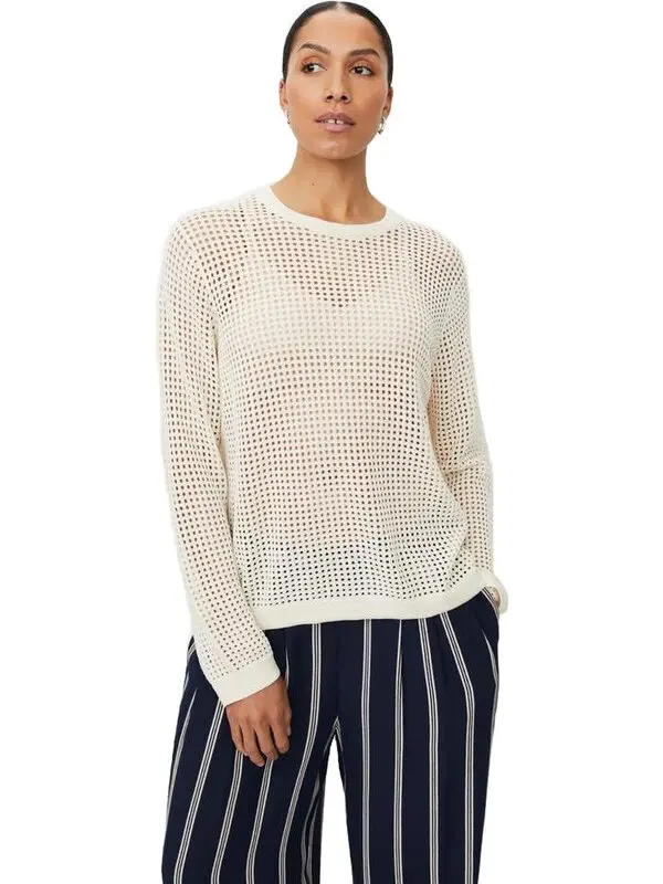 MASAI COPENHAGEN Open Knit Sweater - Whitecap