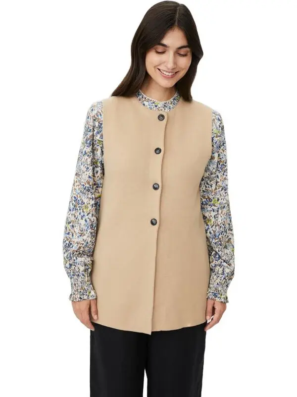 MASAI COPENHAGEN Malinbine Longline Sleeveless Cardigan - Incense