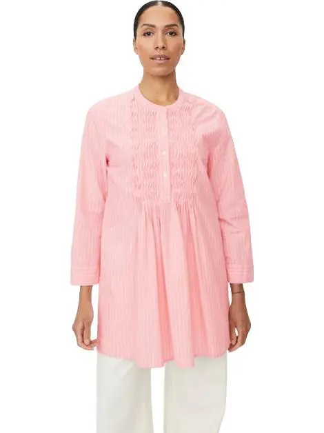MASAI COPENHAGEN Pink Striped Pintucked Tunic Top - Rosebloom