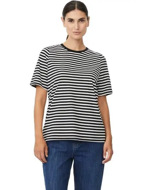 MASAI COPENHAGEN Striped Relaxed Fit T-shirt - Black