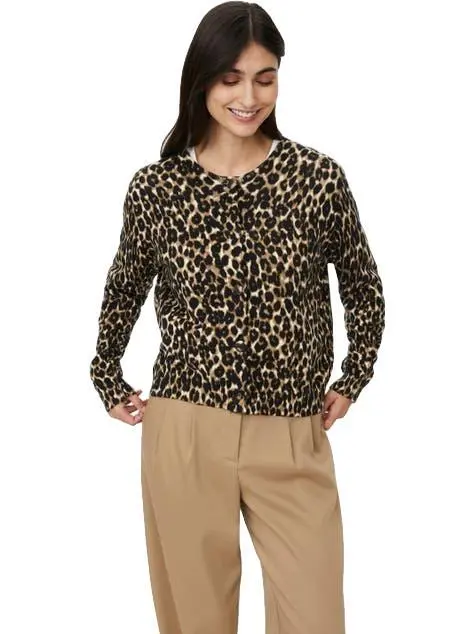 MASAI COPENHAGEN Malika Leopard Print Cardigan - Incense
