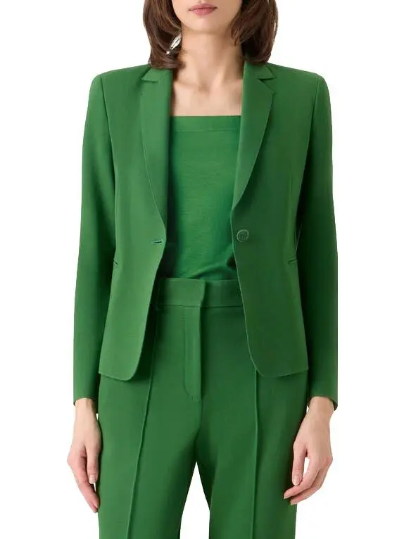 Akris Fitted Signature Jersey Blazer - Green
