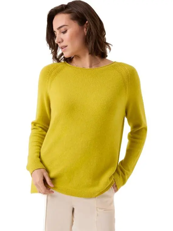 CELTIC & CO. Roll Edge Crew Neck Jumper - Fennel