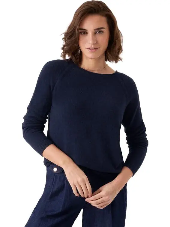 CELTIC & CO. Roll Edge Crew Neck Jumper - Navy