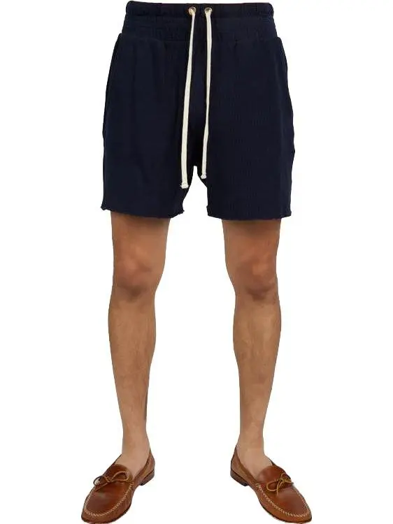 LES TIEN Piqué Yacht Short - Navy