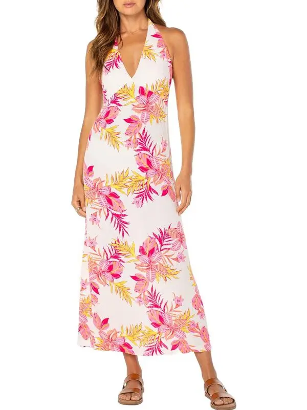 Roxy Floral Halter Maxi Dress - Dew