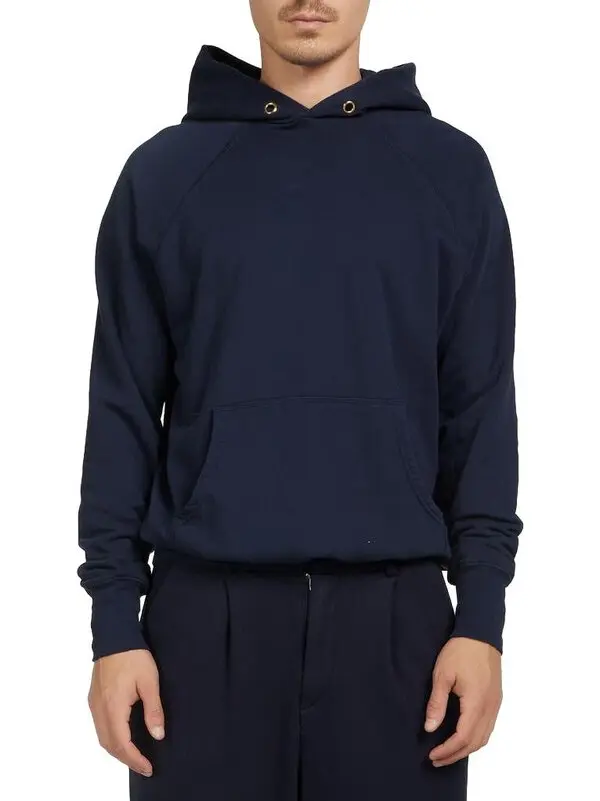 LES TIEN French Terry Classic Raglan Hoodie - Navy