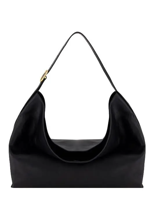 Vince Medium Plonge Vivian Leather Hobo Bag - Black