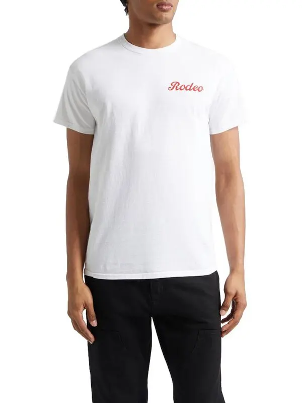 RODEO WORK WEAR Taste The Rockies Graphic T-shirt - White/red