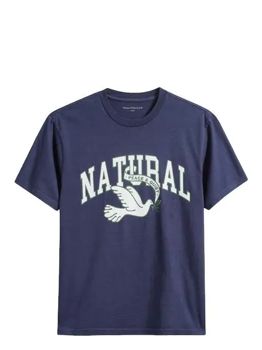MUSEUM OF PEACE & QUIET Natural Dove Graphic T-shirt - Navy