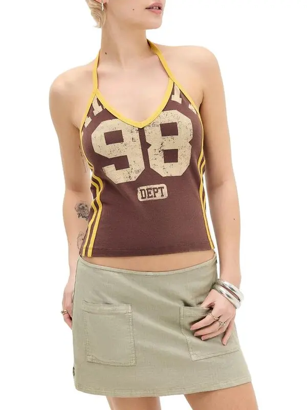 BDG URBAN OUTFITTERS 98 Halter Top - Brown