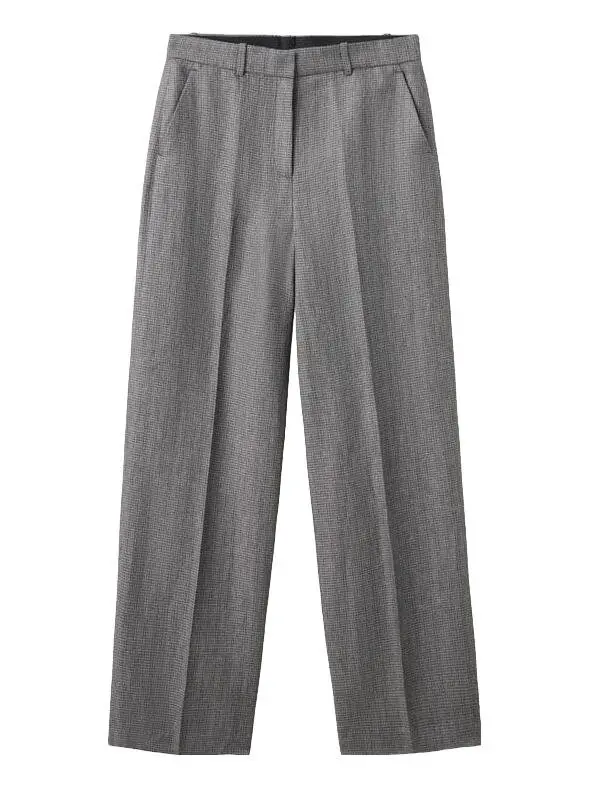Mango Straight Leg Suit Pants - Black