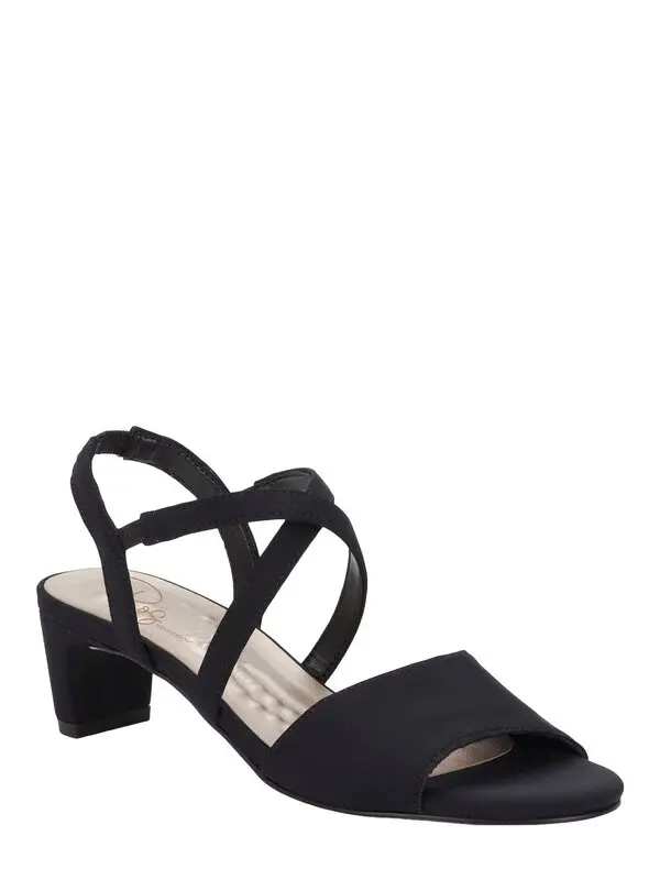 ROS HOMMERSON Liza Slingback Sandal - Black Microtouch
