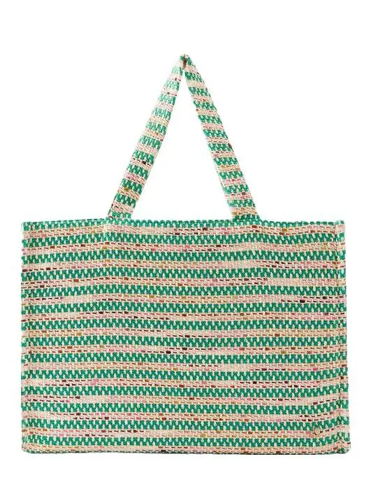 Helen Kaminski Anika Stripe Bouclé Tote - Jade Multi