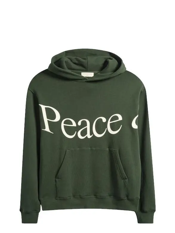 MUSEUM OF PEACE & QUIET Jumbo Wordmark Graphic Hoodie - Forest