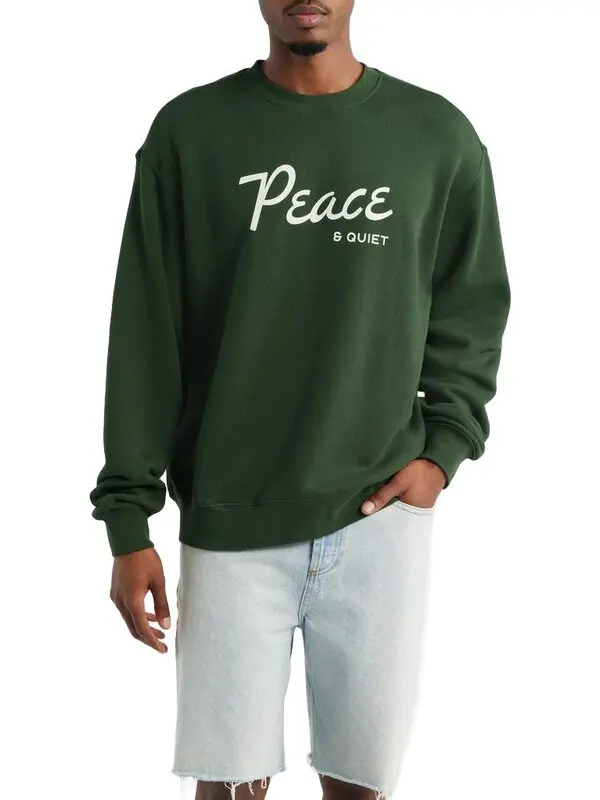 MUSEUM OF PEACE & QUIET Diner Graphic Sweatshirt - Forest