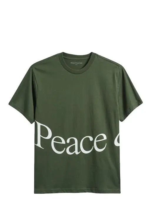 MUSEUM OF PEACE & QUIET Jumbo Wordmark Graphic Cotton T-shirt - Forest