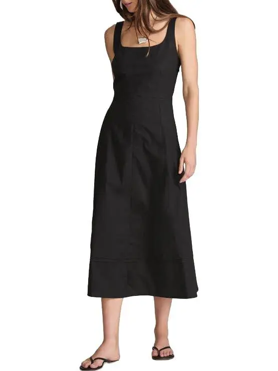 MAVI Sleeveless Fit & Flare Midi Dress - Black