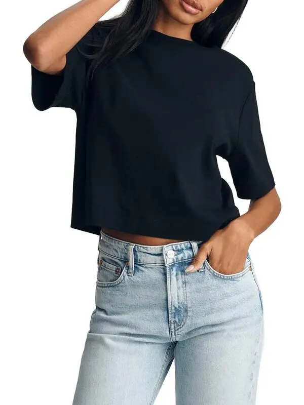 MAVI Riley Crewneck T-shirt - Black