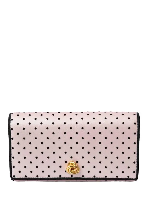 MICHELLE WILHITE The Olivia Clutch Evening Bag With Silver Tone Knot Hardware - Pink