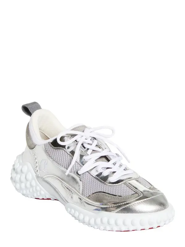CHRISTIAN LOUBOUTIN Mara Sneaker - Silver