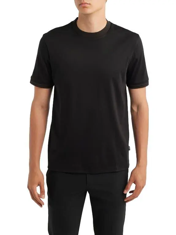 BOSS Tessler Cotton Ringer T-shirt - Black