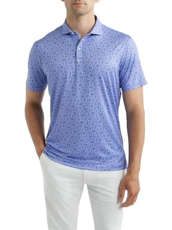 Johnnie-o Cocktail Cart Featherweight Performance Polo - Viola
