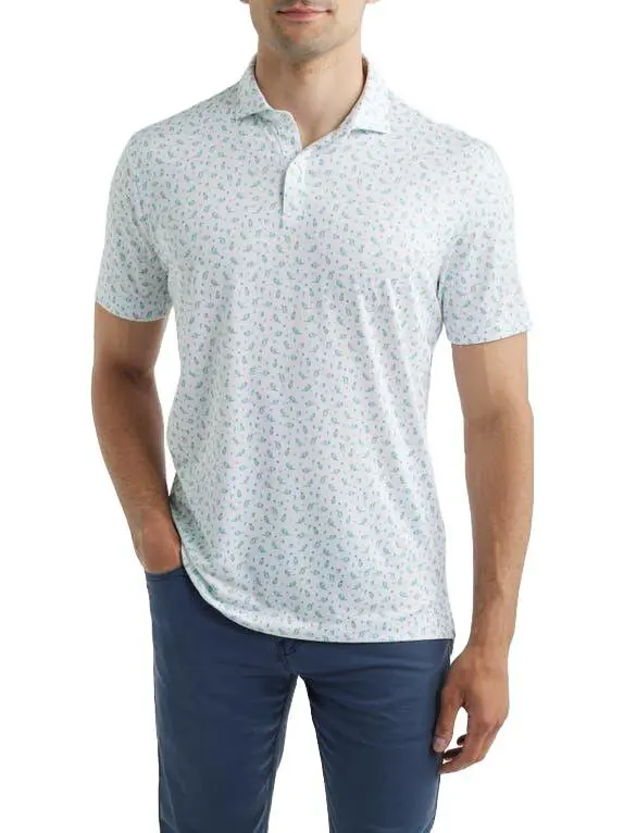 Johnnie-o Armadillo Print Performance Jersey Polo - Sublime